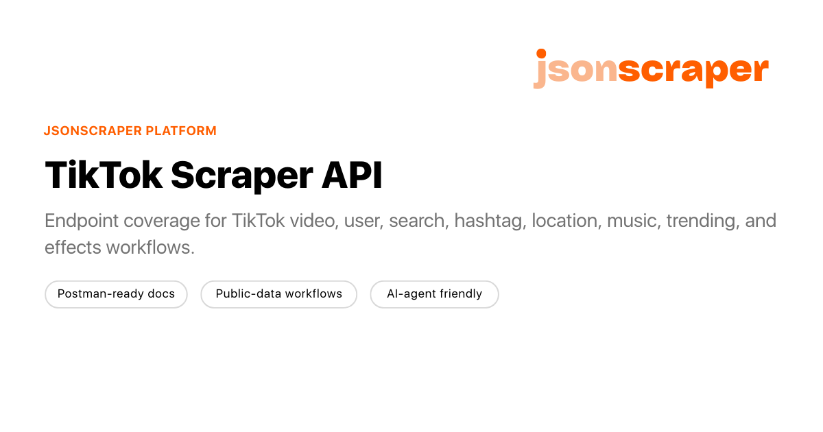 TikTok API Demo | jsonscraper